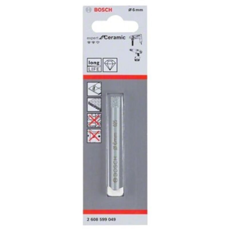 BOSCH BROCA DIAMANTE EXPERT CERAMICA DIAMETRO (mm) 6 LONGITUD DE ...