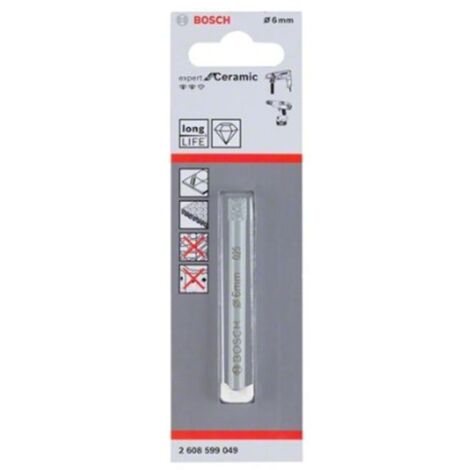 BOSCH BROCA DIAMANTE EXPERT CERAMICA DIAMETRO (mm) 6 LONGITUD DE ...