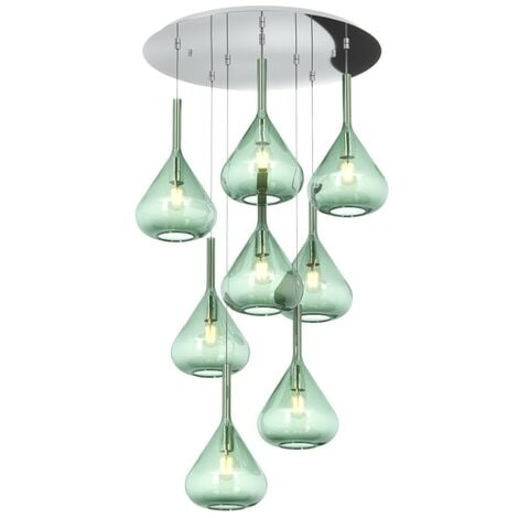 Lustre moderne top light kona 1177 cr s8 t ve e27 led plafonnier en verre