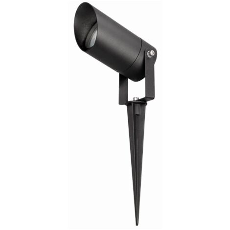 Spot led d'extérieur orientable en aluminium sur piquet paco ne ip65 gu10