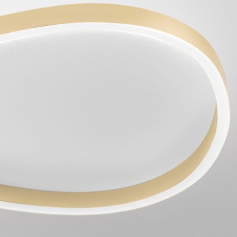 Plafonnier moderne led en silicone et aluminium beige gea luce ecaris ...