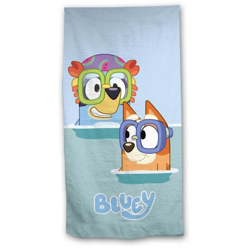 Serviette De Plage - Bluey & Bingo A La Mer - 70x140 cm