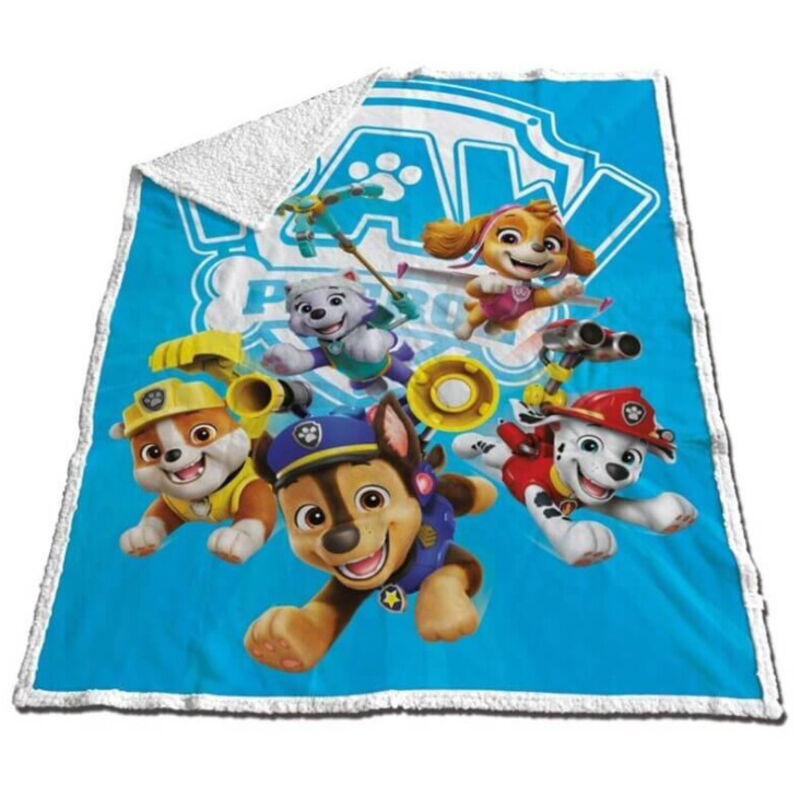 Plaid Pat Patrouille - Chase, Marcus, Ruben, Stella et Everest - 110 cm x 150 cm