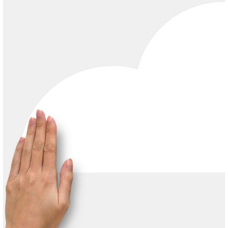 Stickers repositionnables - Tête de Lit Nuage Blanc