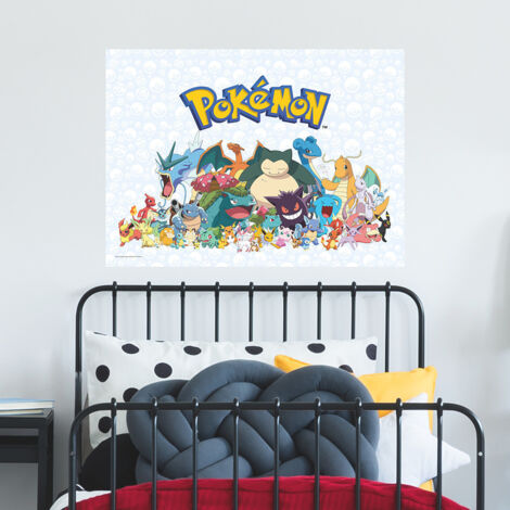 Stickers muraux repositionnables Pokémon – 36.5 cm x 26 cm – 1 sticker ...
