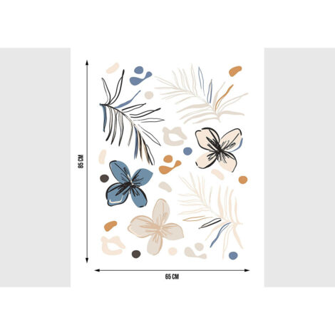 Stickers - Graphiques Vectoriels Floraux - 1 planche 65 x 85 cm