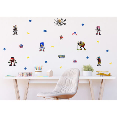 Stickers Sonic Prime 7 personnages 18 motifs - 42,5x65 cm