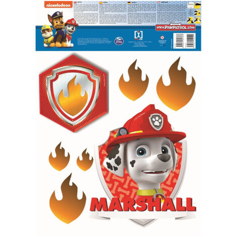4 Stickers Marcus Pat Patrouille 13.5X 32.5 CM