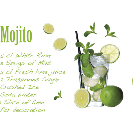 Mojito, Sticker murale - 100x70 cm
