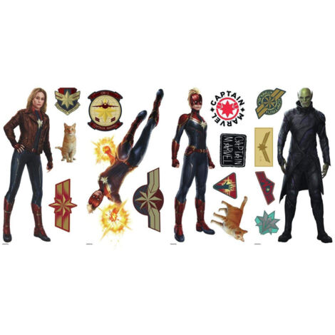 17 Stickers Captain Marvel Avengers Disney