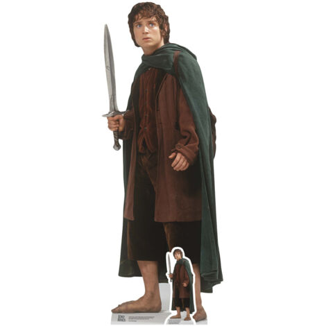 Figurine en carton - Frodon vêtu de marron et d'une cape verte - Le ...