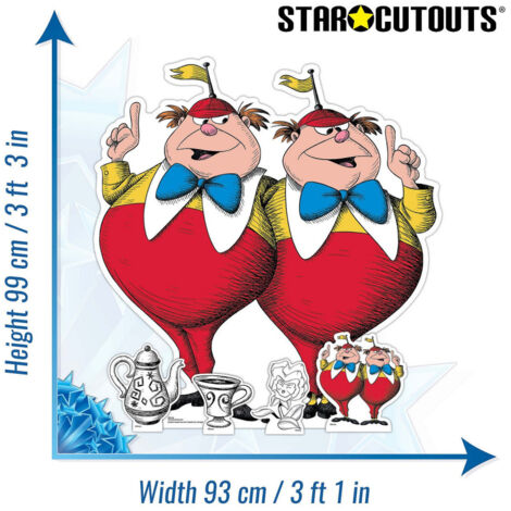 Figurine en carton Alice decoration anniversaire Tweedle Dee et Dum ...