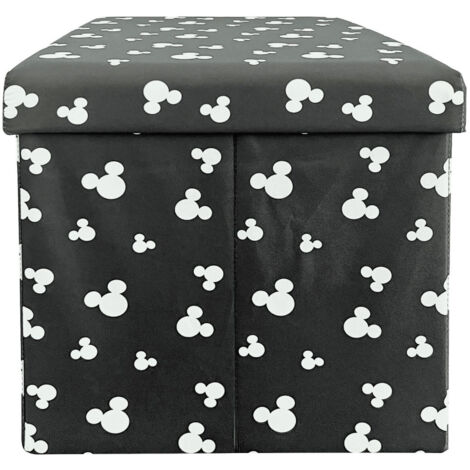 Bac de Rangement avec couvercle - Disney Mickey - Noir et Blanc