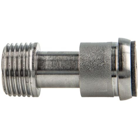 tecuro Heizkörper Ausgleichstülle mit Eurokonus x 1/2 Zoll (DN15) Aussengewinde, Messing vernickelt