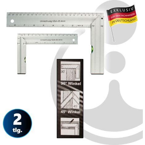 MASTERPROOF PROFESSIONAL Anschlagwinkel-Set 150 mm & 250 mm, 2-teilig ...