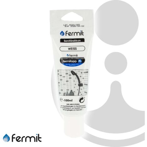 Fermit Fugendichtstoff Fermitopp N Silicone-Basis, 100 ml Tube, weiß 16060
