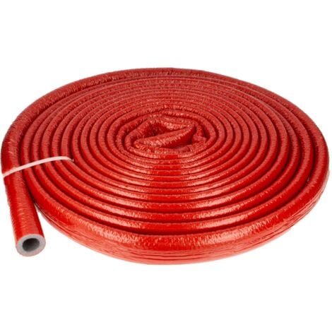 tecuro Isolierschlauch PE-XT für Rohr Ø 12-15 mm, mit reißfester PE-Schutzfolie in rot, 6 mm ...