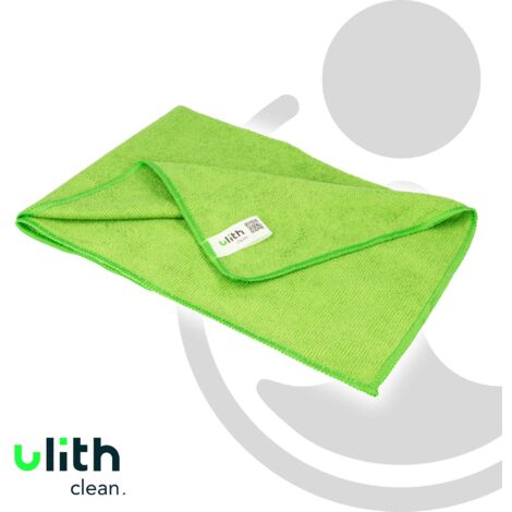 ULITH Clean-Profi Microfasertuch, 40 x 40 cm, Grün, 300 GSM, Robust ...