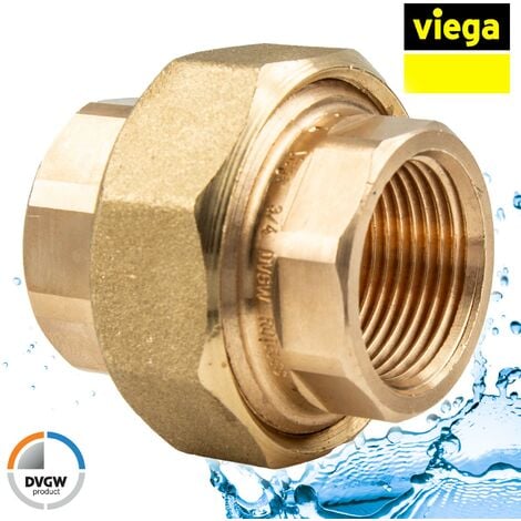 Viega Rotguss Verschraubung IG/IG 1/4 Zoll - Typ 3330 - flachdichtend