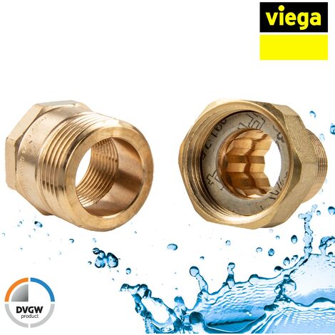 Viega Rotguss Verschraubung AG/IG 1 1/4 Zoll - Typ 3331 - flachdichtend