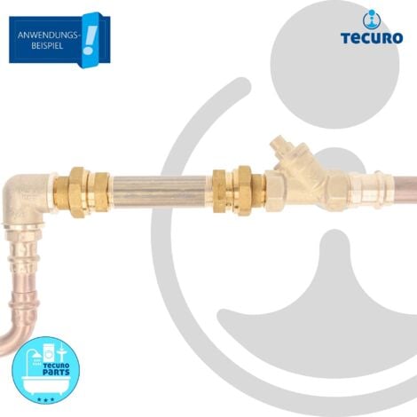 tecuro Verschraubung IG x AG 3/4 Zoll, konisch dichtend - MS-blank CW617N