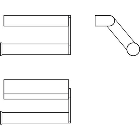 Ideal Standard Papierrollenhalter CONNECT, ohne Deckel, chrom, N1381AA