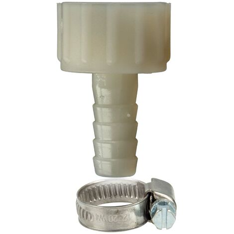 tecuro Schlauchtülle Ø 13 mm x 3/4 Zoll ÜWM, Nylon weiß - inkl ...