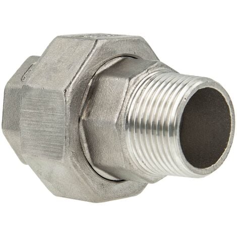 tecuro Verschraubung flach dichtend Edelstahl V4A (AISI 316), IG x AG 1/8 Zoll