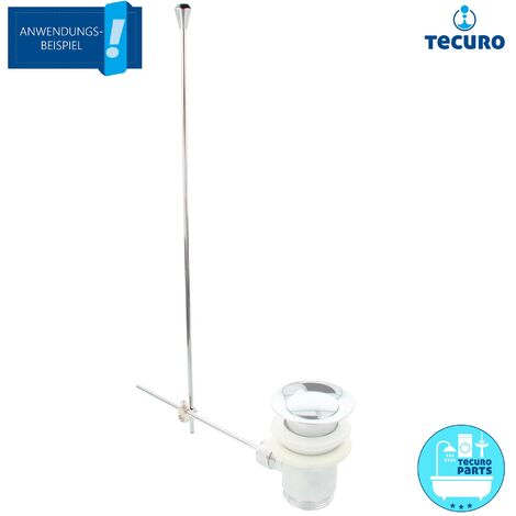 tecuro Zugstange für Ablaufgarnitur, 37 cm x Ø 4 mm, verchromt/edelstahl