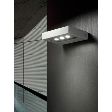 BLOCK applique oriantabile colore Alluminio SOVIL 6 LUCI