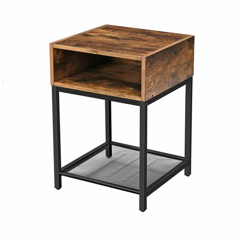 Table de chevet HARRY Marron Médium MDF H58CM