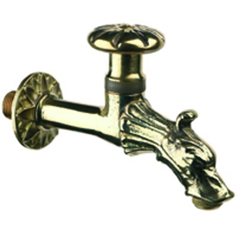 RUBINETTO ARTISTICO IN OTTONE CON VOLANTINO 1/2 R.M. MANFREDI SNC DI ...