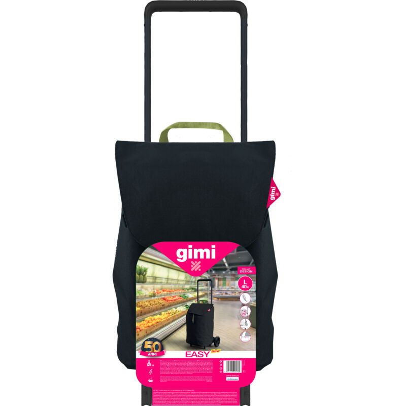 GIMI CARRELLO SPESA EASY 40 L NERO- 1,0 pz