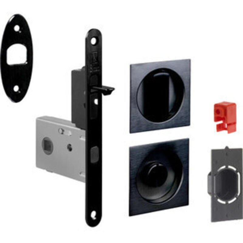 KIT PORTA SCORR NICCHIA QUADRA EASY G500T NERO- 1,0 pz