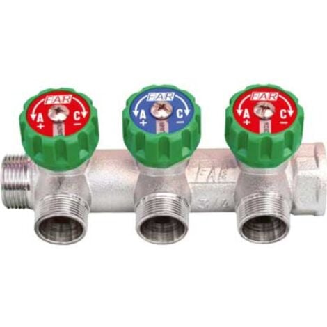 Collettore multi far 3/4 con rubinetti 4 vie - int.45 Far