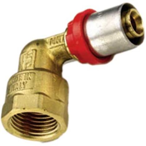 Raccordo curvo femmina a pressare tiemme 16 x 1/2 Tiemme