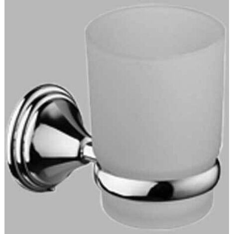 Portabicchiere sara cromo - vetro Ideal star