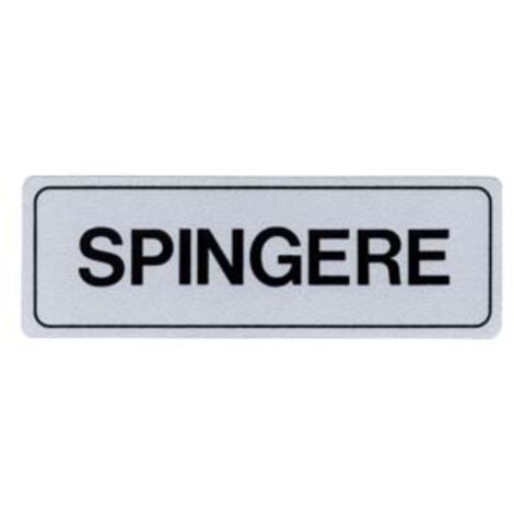 Targhetta adesiva "spingere" - cm.15x5h. 10 pezzi