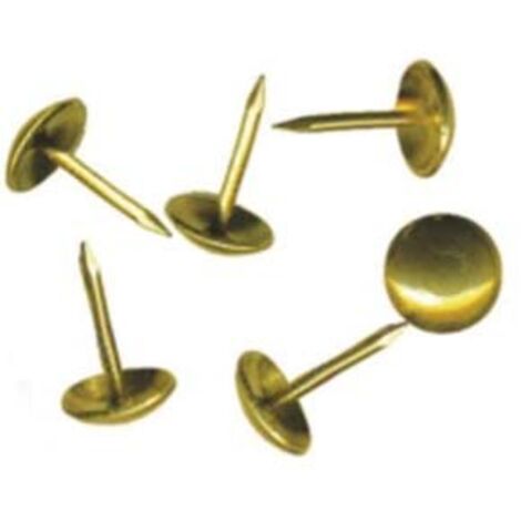 Bullette da tappezziere acciaio ottonato - ø mm.9x15h. in scatola da pz ...