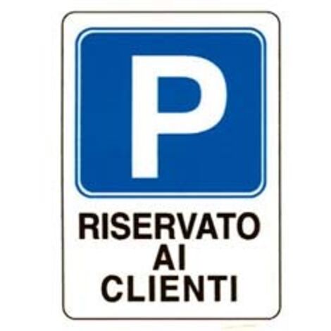 Cartello "parcheggio riservato" - cm.20x30h. in plastica 10 pezzi
