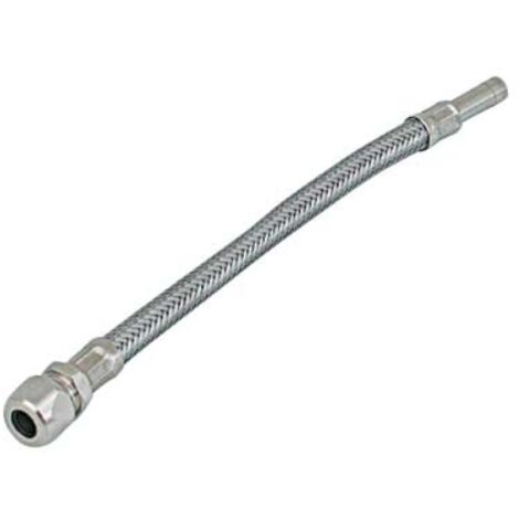 Flessibile inox con tubetto ø 10 e bicono ø 10 cm 35 Made in italy