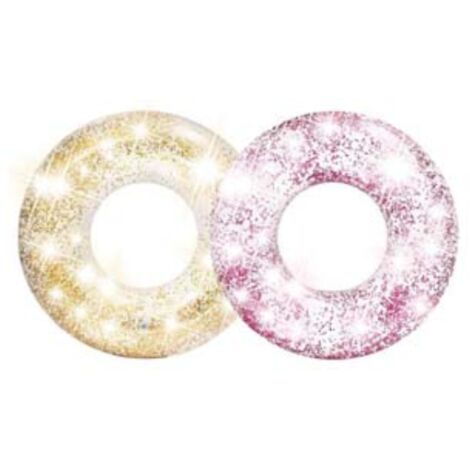 Salvagente ciambella glitter 2 colori assortiti - cm.119 - peso kg.0,95 ...