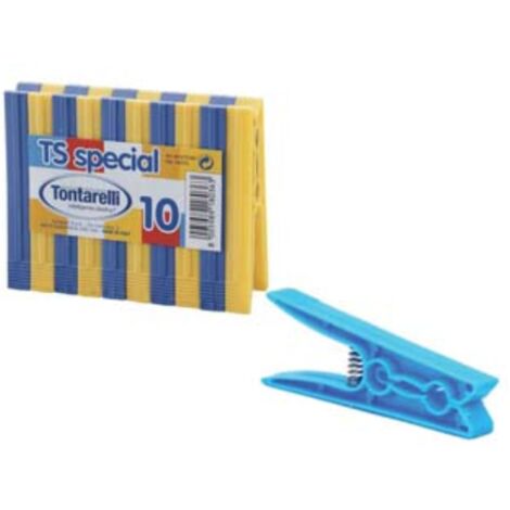 Mollette ts special 2 stecche da pz.10 vari colori 10 confezione Tontarelli