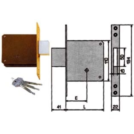 Serratura da infilare 1300k - mm.50 1 pezzi Fiam