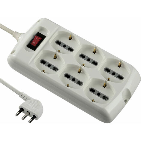 MULTIPRESA CON INTERRUTTORE 6 prese - ELECTRALINE