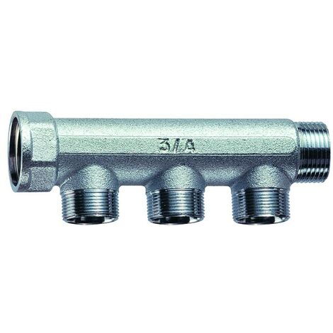 COLLETTORE LINEARE IN OTTONE PER RISCALDAMENTO MASCHIO FEMMINA 1" X 4 VIE FAR RUBINETTERIE