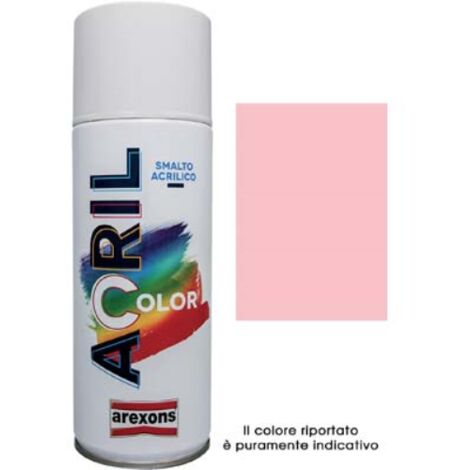 Smalto spray acril color arexons rosa ral 3015 ml 400 (6 pezzi) Arexons