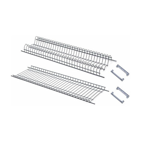 Scolapiatti scolabicchieri verniciato grigio supp laterali plt l.cm 86