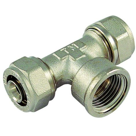 RACCORDO A T FEMMINA PER TUBO MULTISTRATO MODELLO AL-COBRAPEX 1/2 ø16 ...