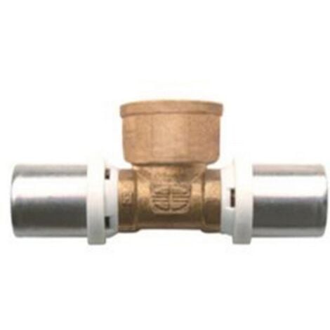 Raccordo a tee femmina ibp a pressare per multistrato 1/2x16 -CONFFAIDF